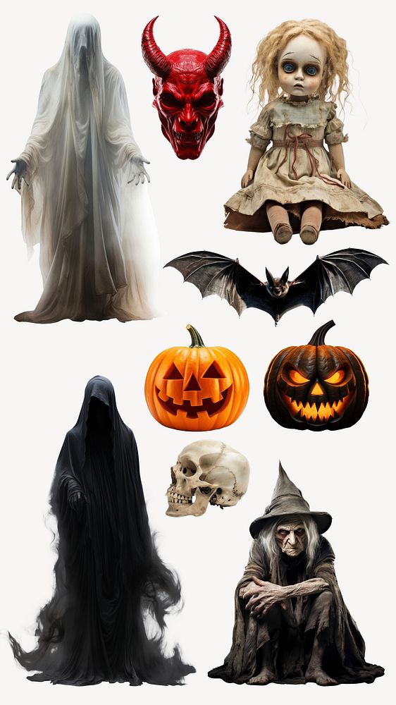 Halloween horror design element set | Free Photo - rawpixel