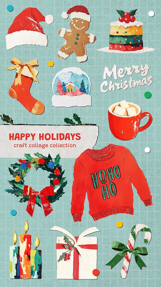 Christmas craft design element set | Free Photo - rawpixel