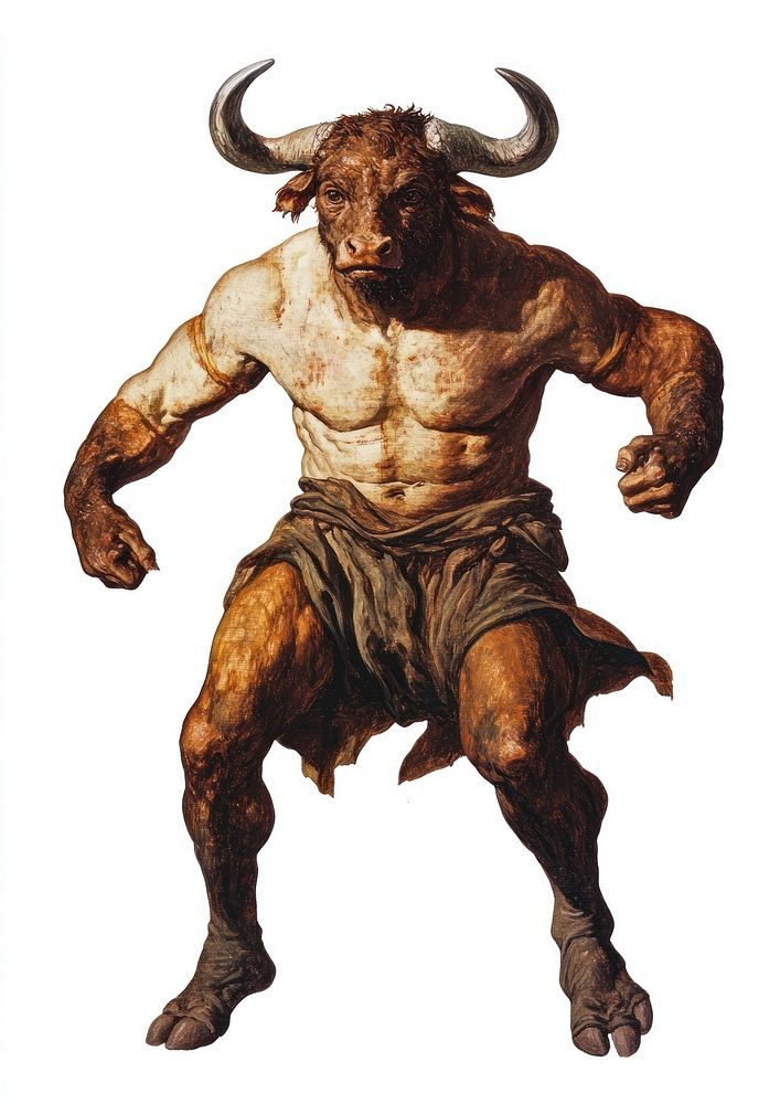 A Minotaur art illustration painting. | Free Photo Illustration - rawpixel