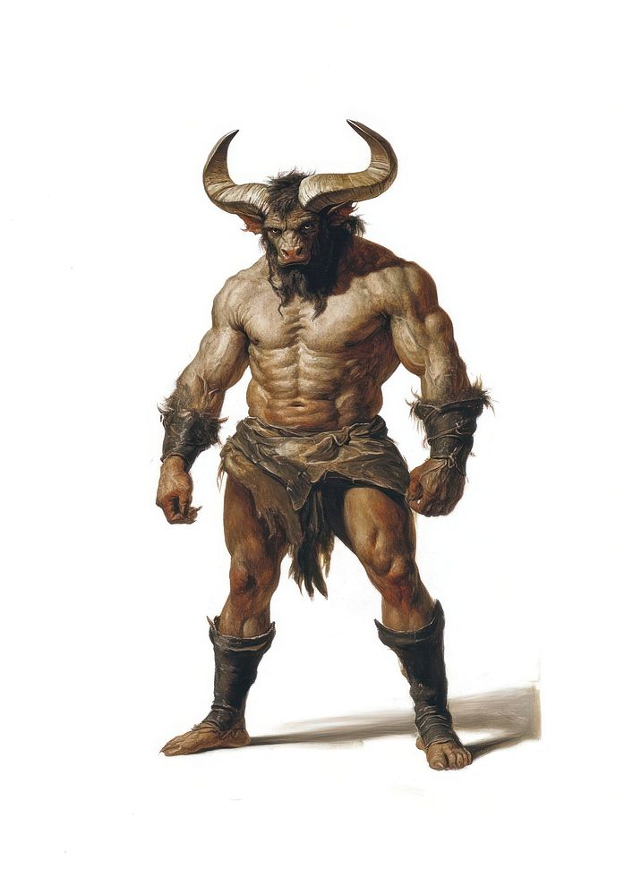 A Minotaur illustration painting minotaur. | Free Photo Illustration ...