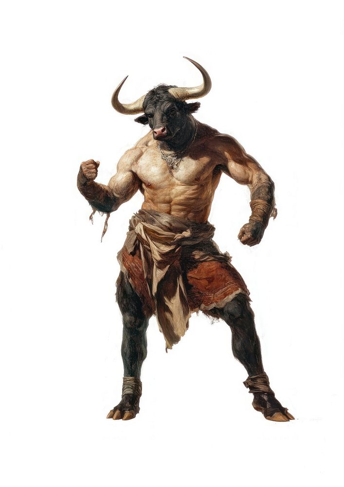 A Minotaur art illustration painting. | Free Photo Illustration - rawpixel
