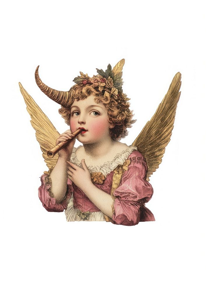 An Angel horn angel art | Free Photo Illustration - rawpixel