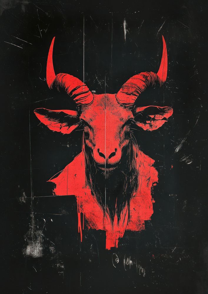 A satan animal illustration graphic. | Free Photo Illustration - rawpixel