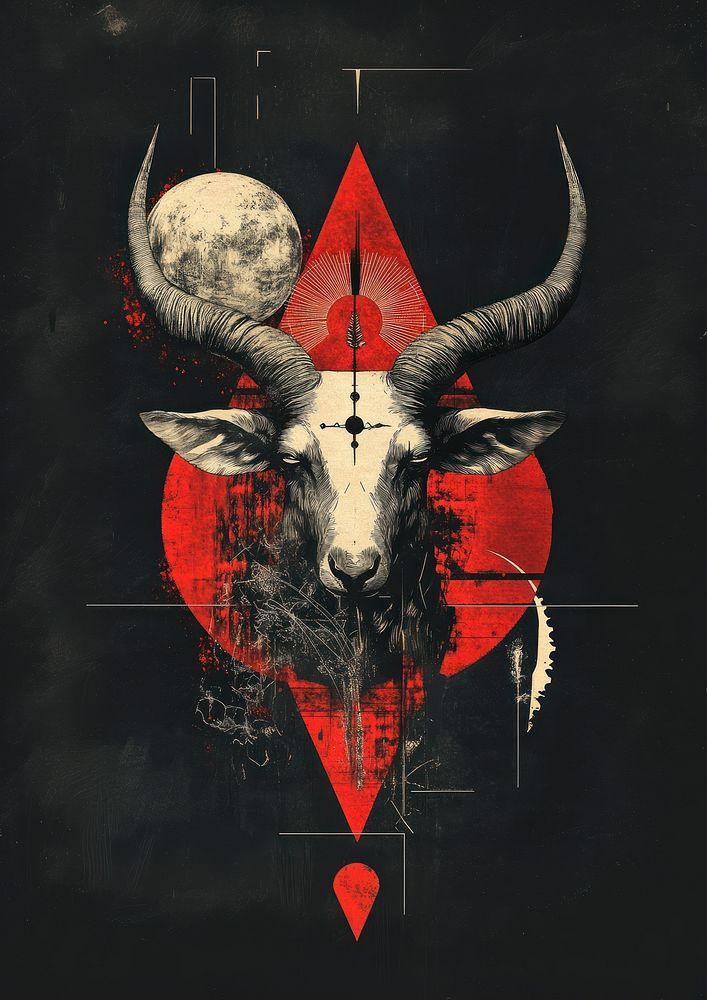 A satan animal illustration background. | Free Photo Illustration ...
