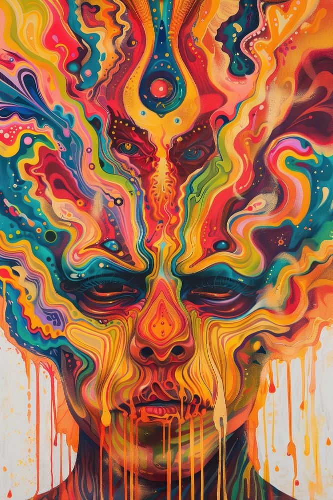 Absract psychedelic victorian painting vintage. | Free Photo ...