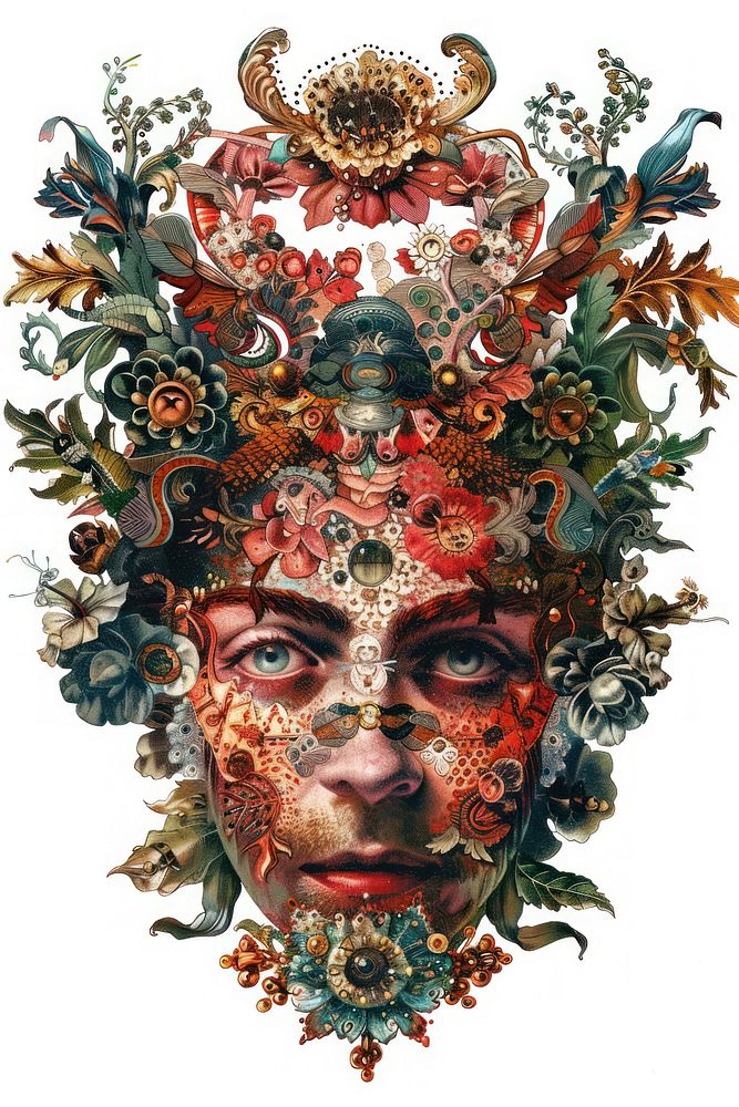 LSD art painting face. | Free Photo Illustration - rawpixel