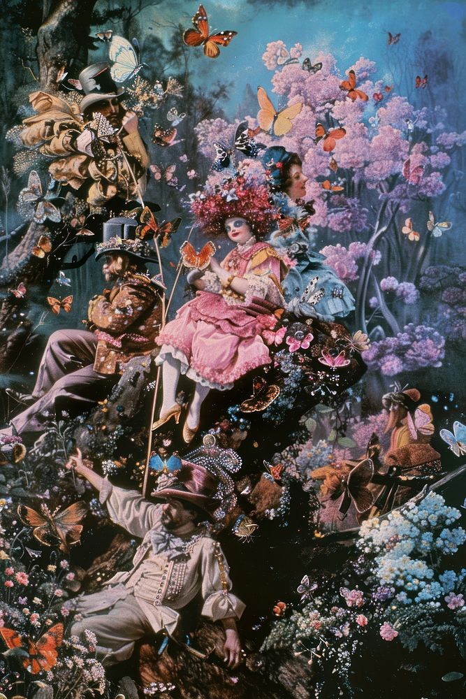 Absract psychedelic victorian painting vintage. | Free Photo ...