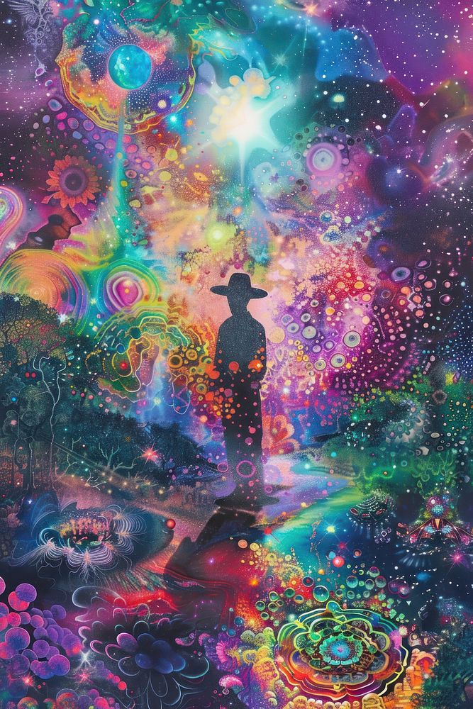 Absract psychedelic victorian painting vintage. | Free Photo ...