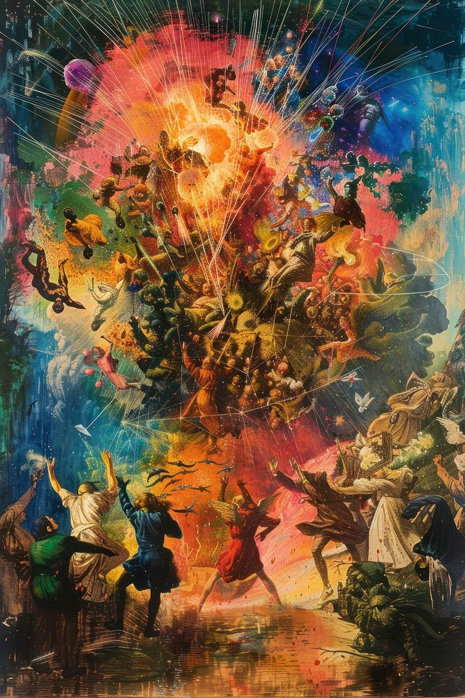 Absract psychedelic victorian painting vintage. | Free Photo ...