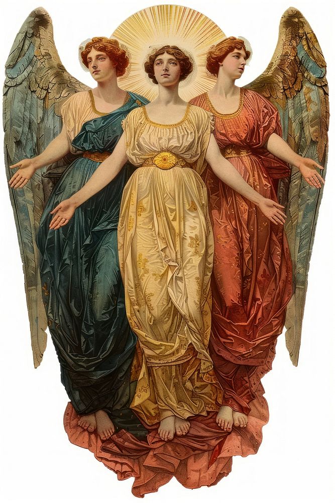 Worship art painting angel. | Free Photo Illustration - rawpixel