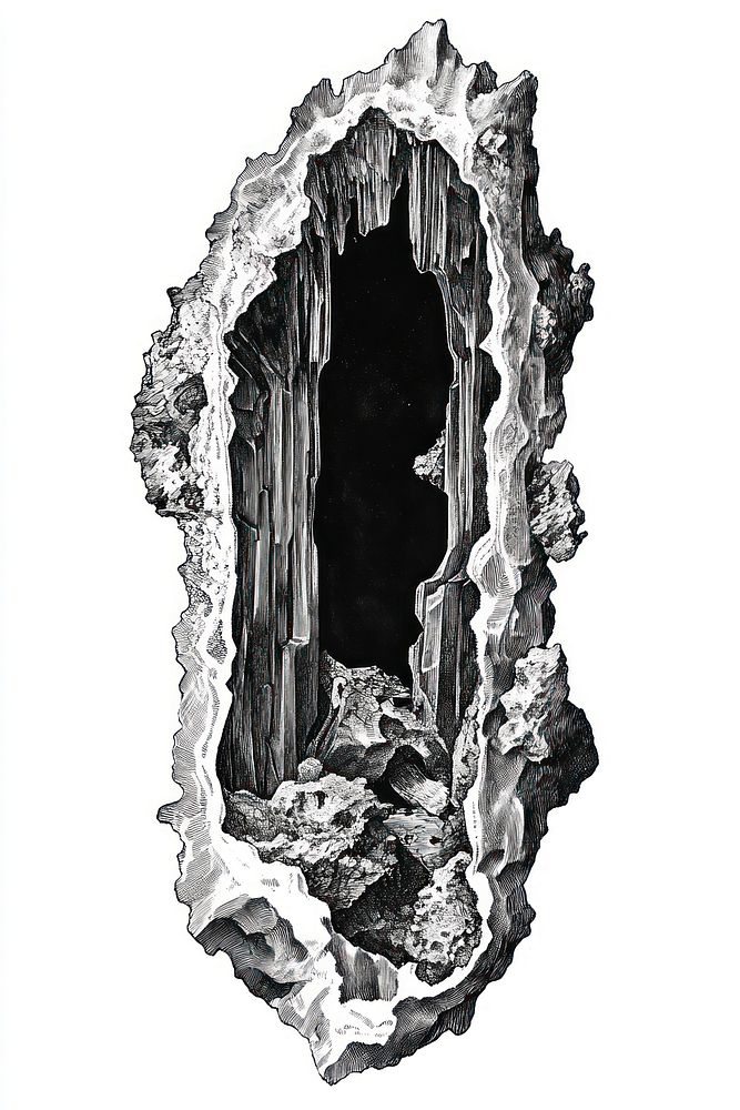 Obsidian mirror illustration art accessories. | Premium Photo ...