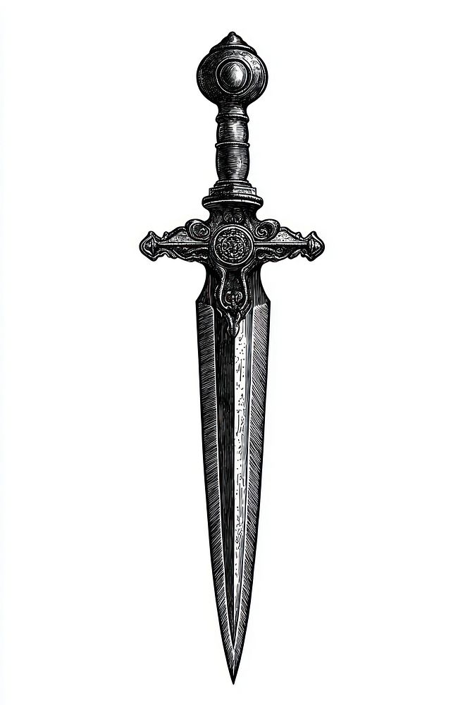 Dagger illustration vintage weapon. | Free Photo Illustration - rawpixel