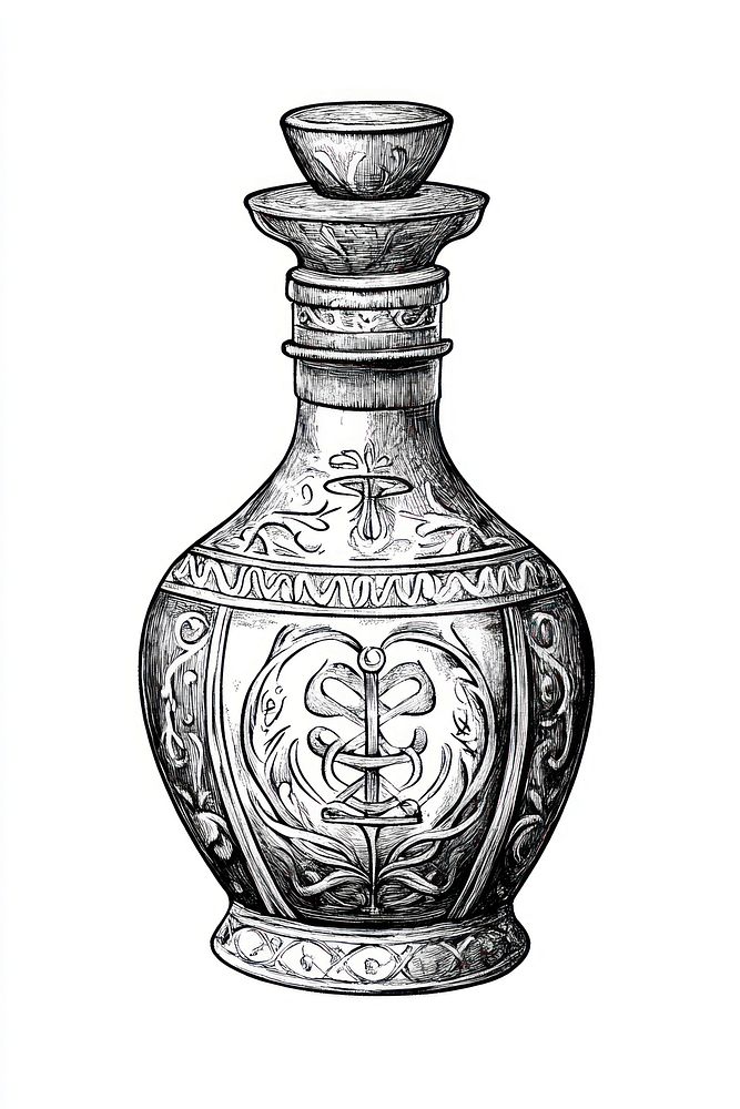 Alchemy flask illustration vintage alchemy. | Free Photo Illustration ...