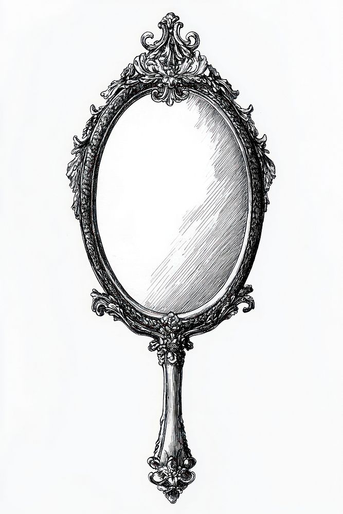 Scrying mirror illustration vintage style | Free Photo Illustration ...