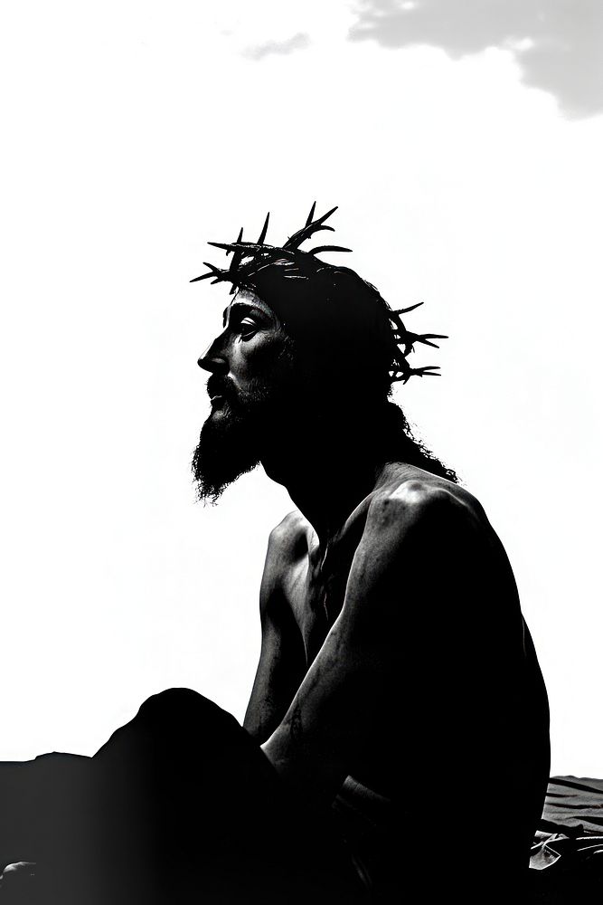 Jesus silhouette contemplation contemplative. | Free Photo Illustration ...