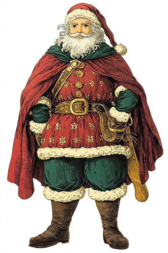 Santa illustration traditional christmas. | Free Photo Illustration ...
