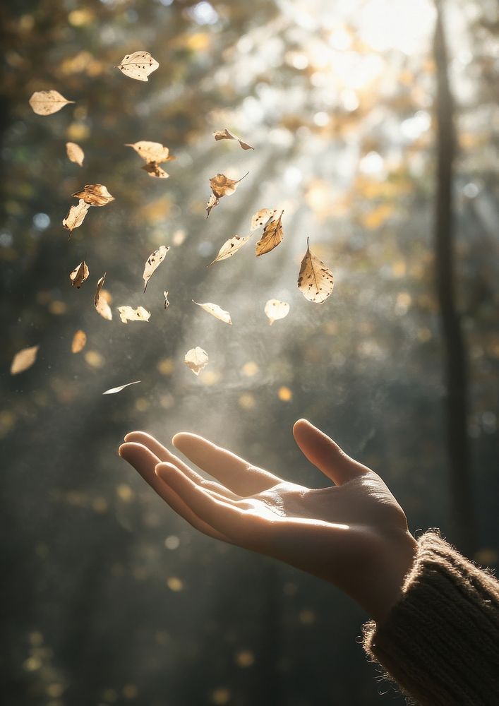 Hand catching falling autumn leaves | Free Photo - rawpixel