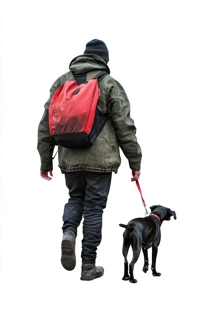 Dog walker clothing backpack walking. | Free Photo - rawpixel
