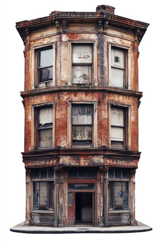 Vintage rundown corner building vintage | Free Photo - rawpixel