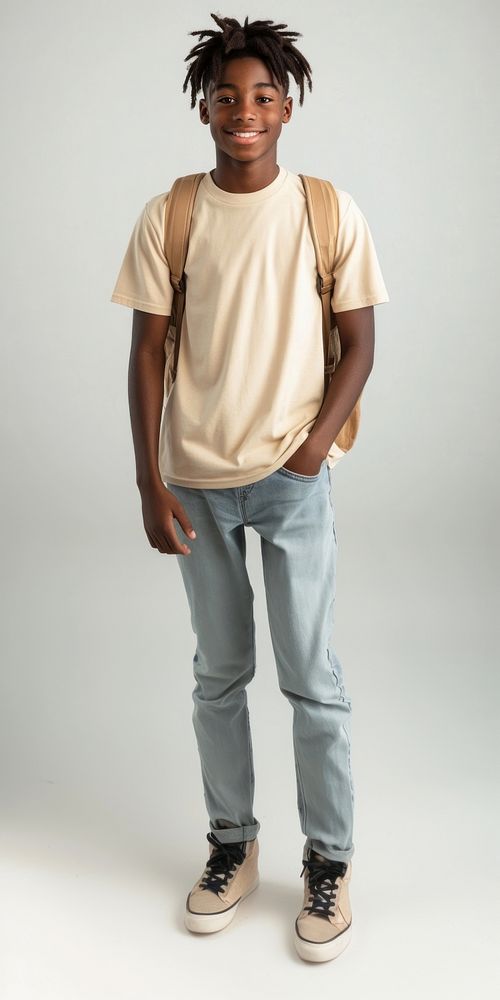 African American student clothing backpack | Free Photo - rawpixel