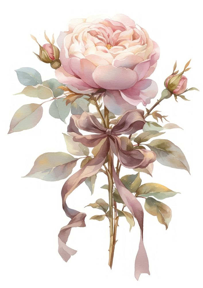 Brown coquette rose art illustration | Free Photo Illustration - rawpixel