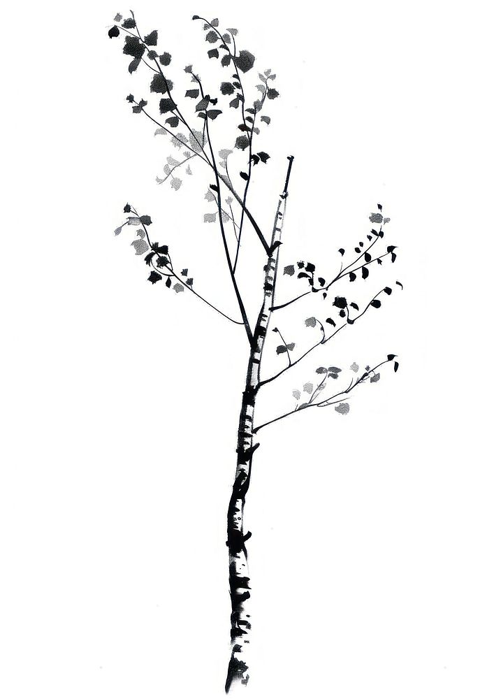Alder tree drawing black white. | Free Photo Illustration - rawpixel