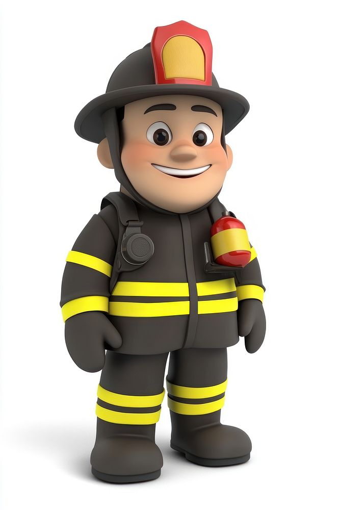 Fire fighter character cartoon illustration. | Free Photo Illustration ...