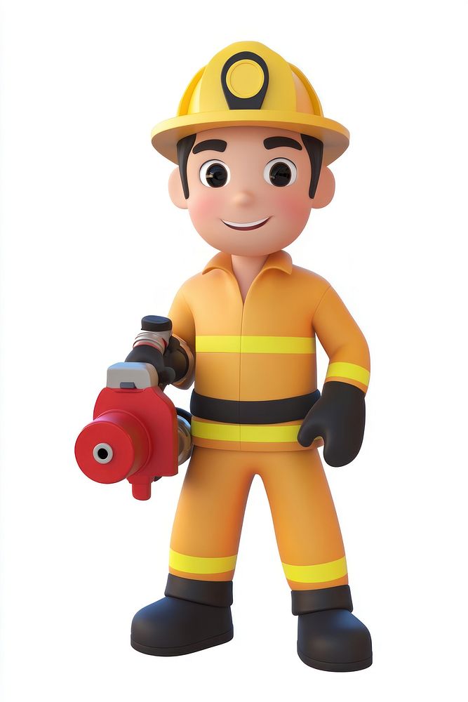 Fire fighter character cartoon illustration. | Free Photo Illustration ...