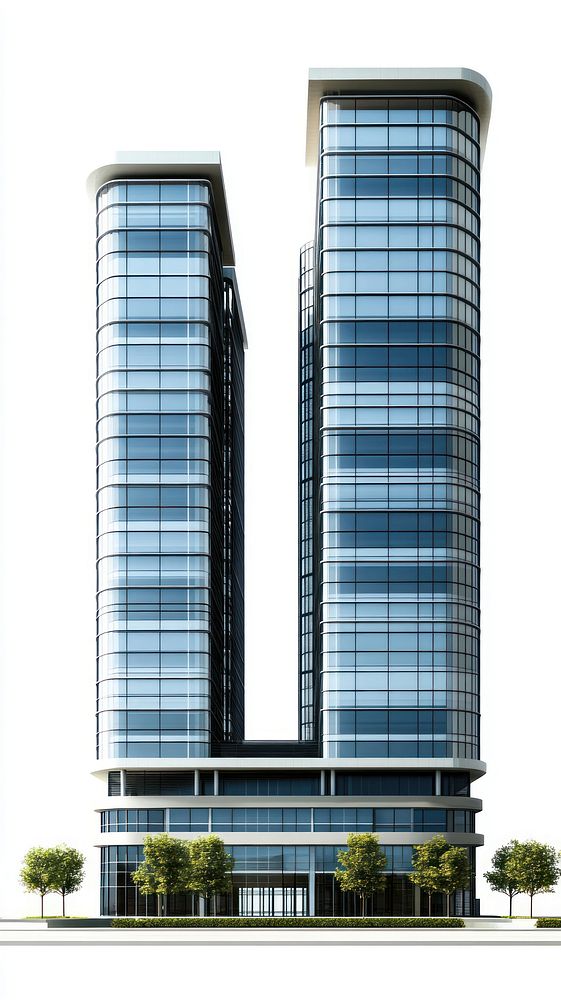 Twin office tower architecture building | Free Photo - rawpixel