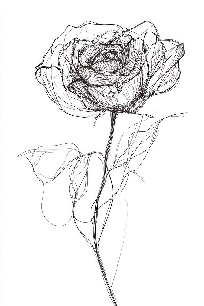 Hand drawn rose drawing art | Free Photo Illustration - rawpixel