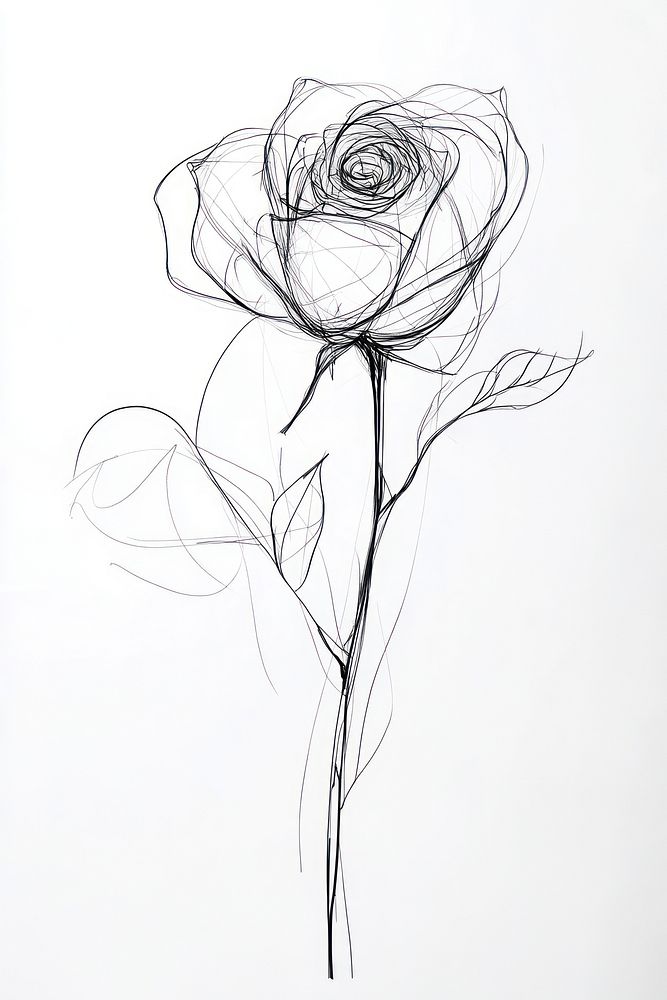 Hand drawn rose drawing art | Free Photo Illustration - rawpixel