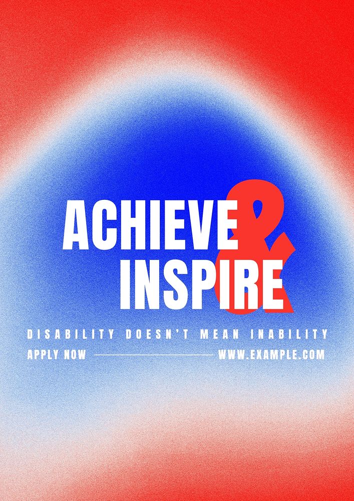Achieve & inspire gradient poster | Free Photo - rawpixel