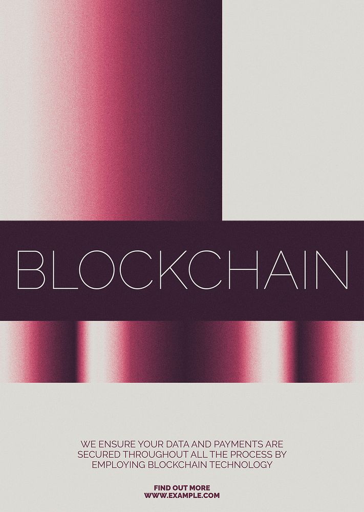 Blockchain gradient poster template vector | Free Vector Template ...