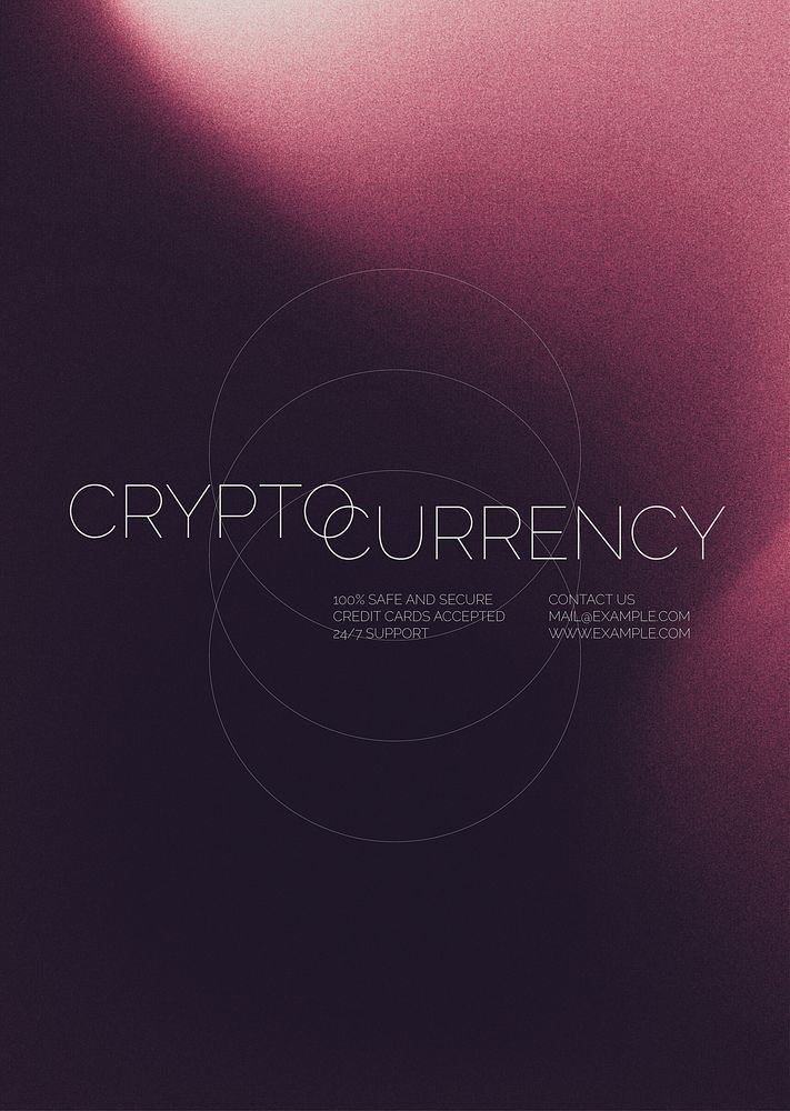 Crypto currency gradient poster template | Free Vector Template - rawpixel