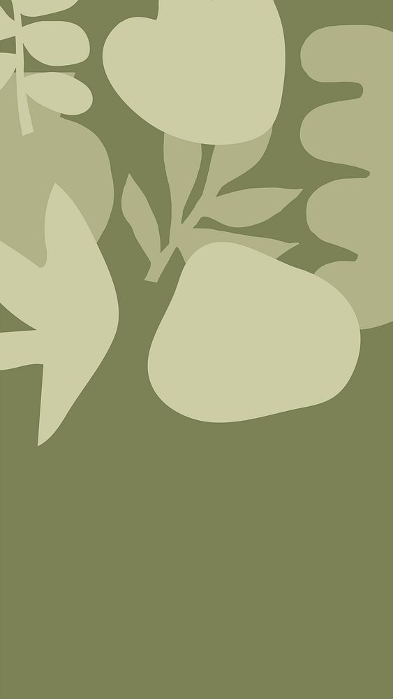 Abstract green botanical mobile wallpaper | Free Photo Illustration ...