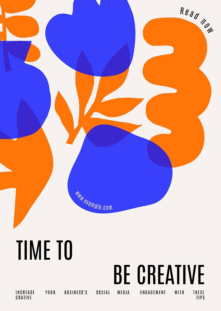 Time be creative poster template | Free Vector Template - rawpixel