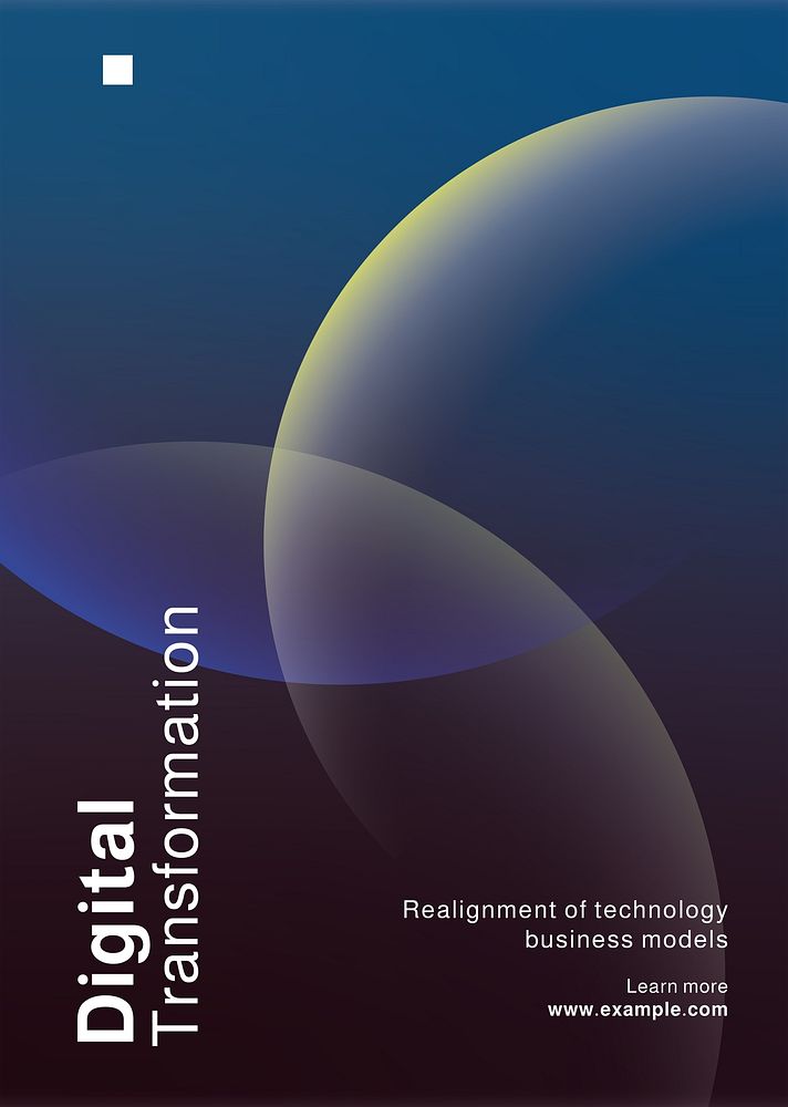DIgital transformation poster template vector | Free Vector Template ...