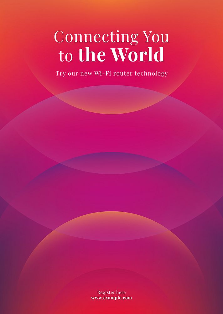 Wifi technology wireless poster template | Free Vector Template - rawpixel