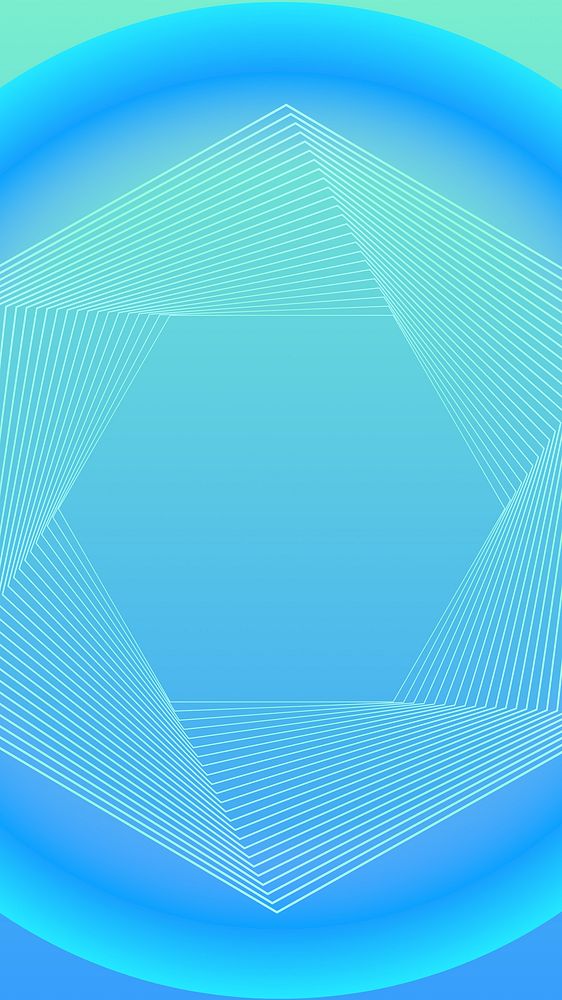 Geometric blue gradient mobile wallpaper | Free Photo Illustration ...