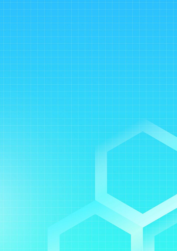 Hexagonal blue grid gradient background | Free Photo Illustration ...
