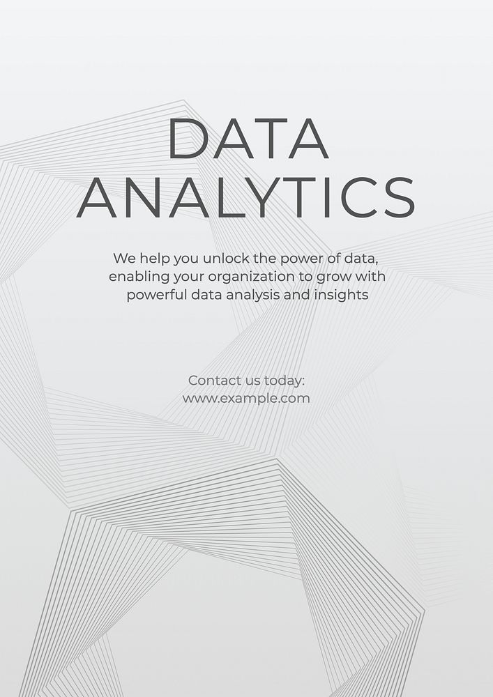 Data analytics gradient poster template | Free Photo - rawpixel