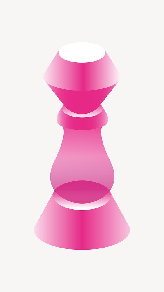 Abstract pink chess pawn vector | Free Vector - rawpixel