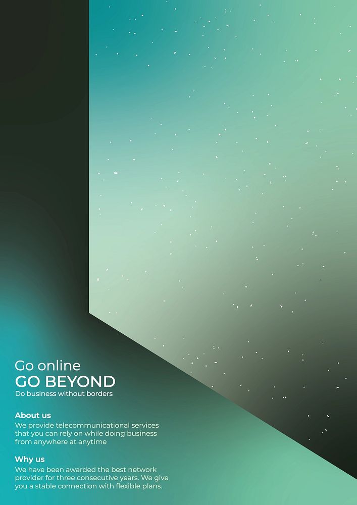 Futuristic digital connectivity poster template | Free Photo ...