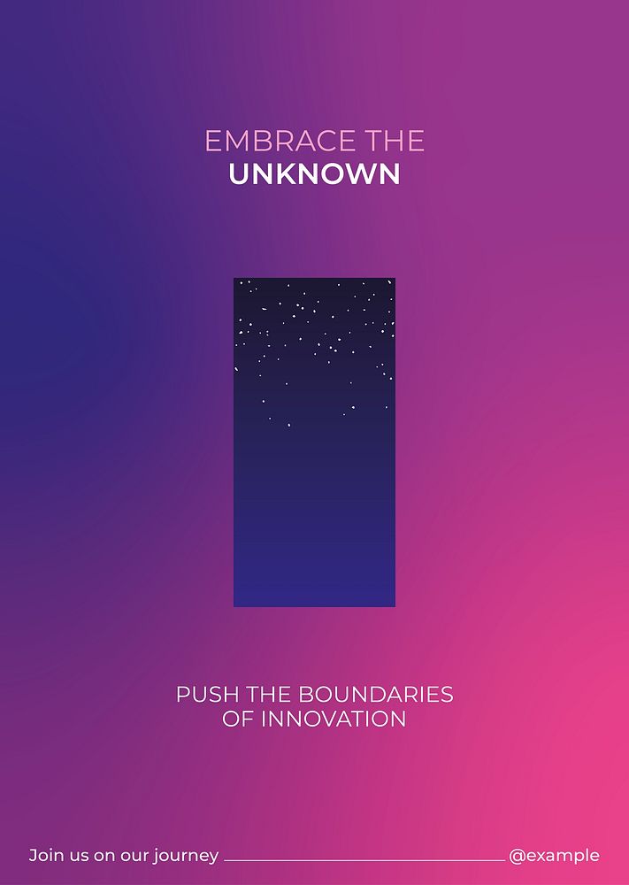 Explore limitless innovation possibilities poster | Free Vector ...