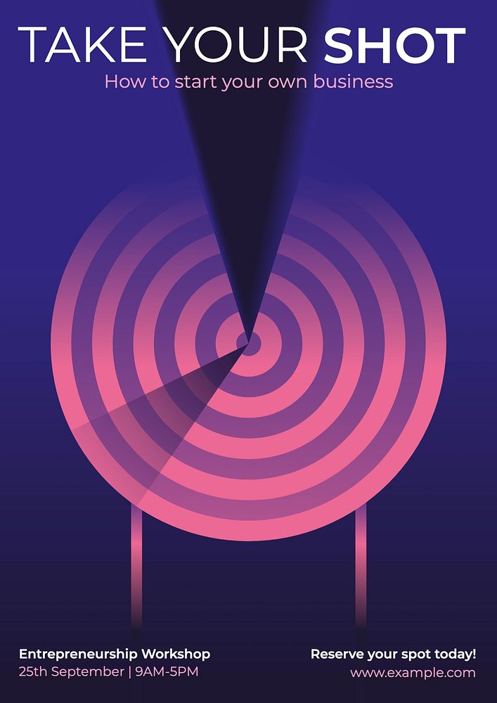 Entrepreneurship target workshop poster template | Free Photo ...