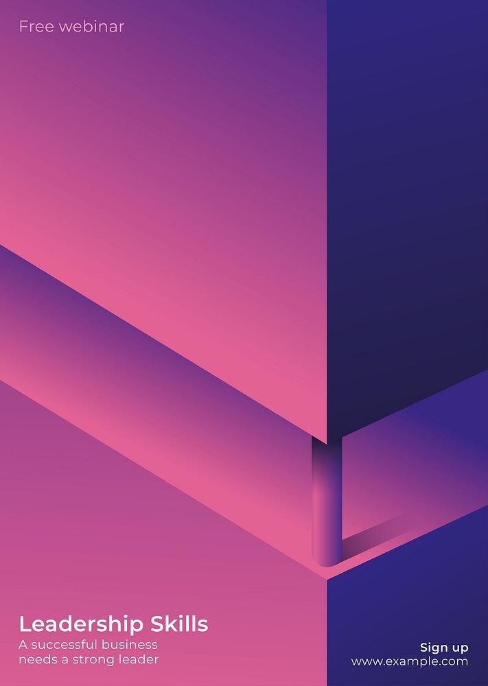 Leadership webinar promotional poster template | Free Vector Template ...