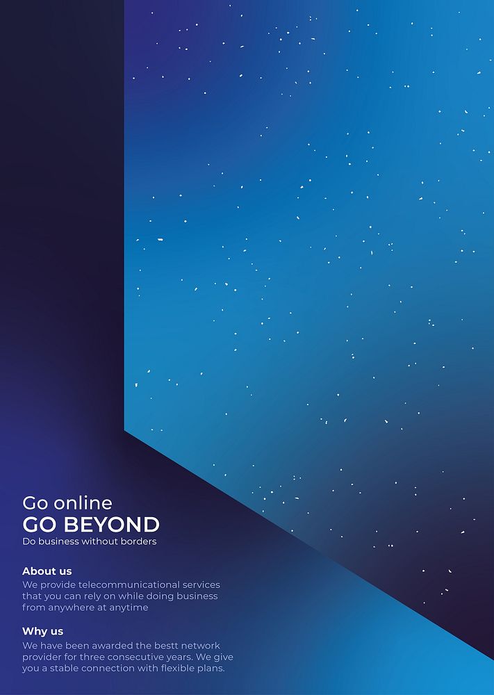 Telecommunication services reliable connection poster | Free Vector ...