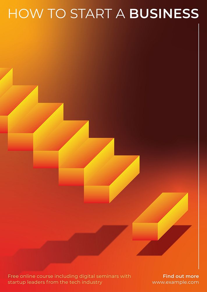 Business startup course steps poster | Free Vector Template - rawpixel