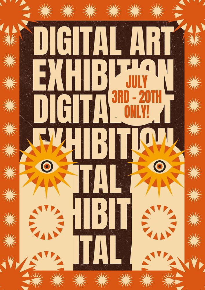 Digital art expo retro poster | Free Photo - rawpixel