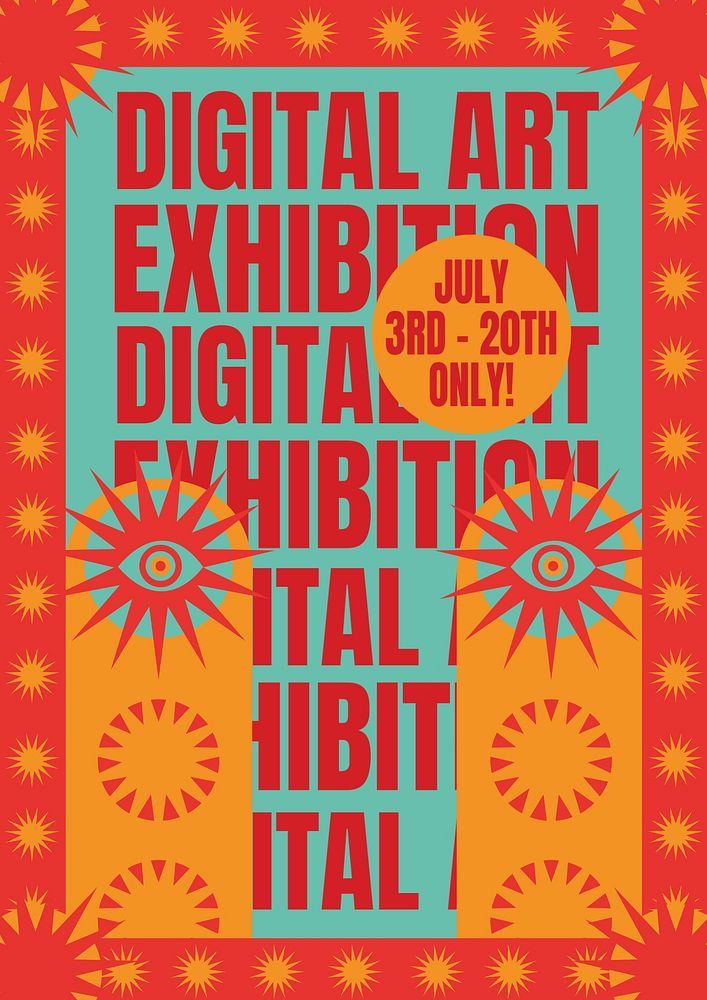 Digital art expo retro poster | Free Photo - rawpixel